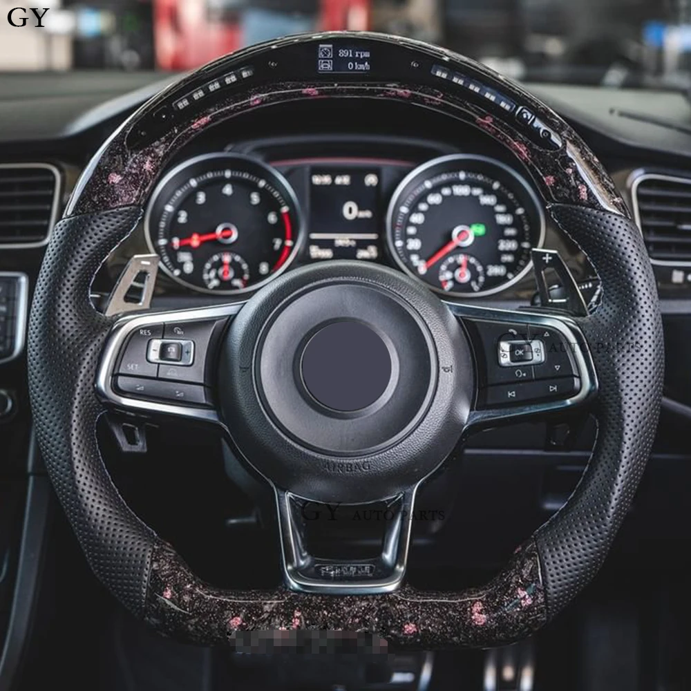 Volant-LED-en-fibre-de-carbone-forg-e-personnalis-e-VW-Golf-7-MK7 ...