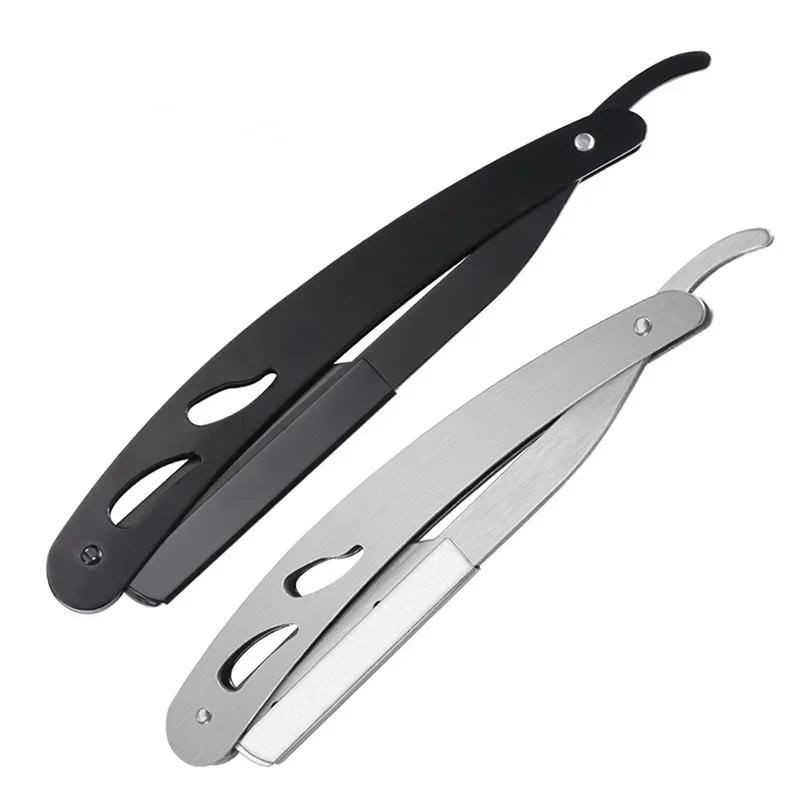 2-Colors-Professional-Manual-Shaver-Straight-Edge-Stainless-Steel-Sharp ...