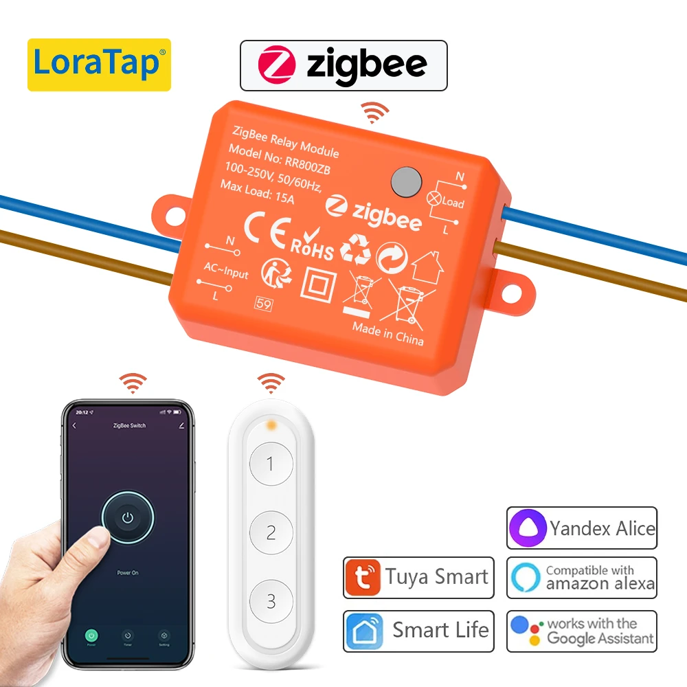 Loratap Tuya Zigbee 3.0 Wireless Switch Socket Module Remote Control ...