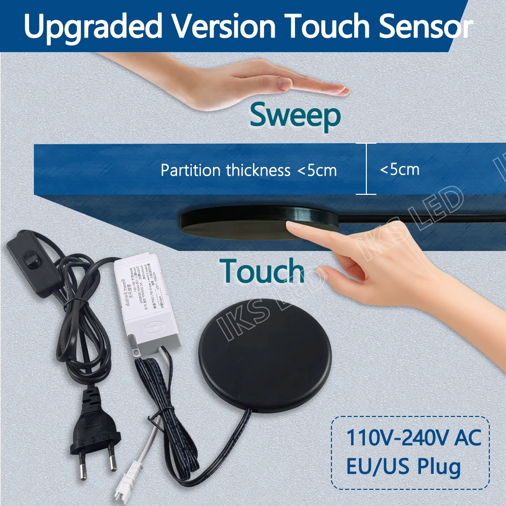 EU/US Plug 110-240V Wooden Touch Sensor Switch Penetrable Switch Sensor ...