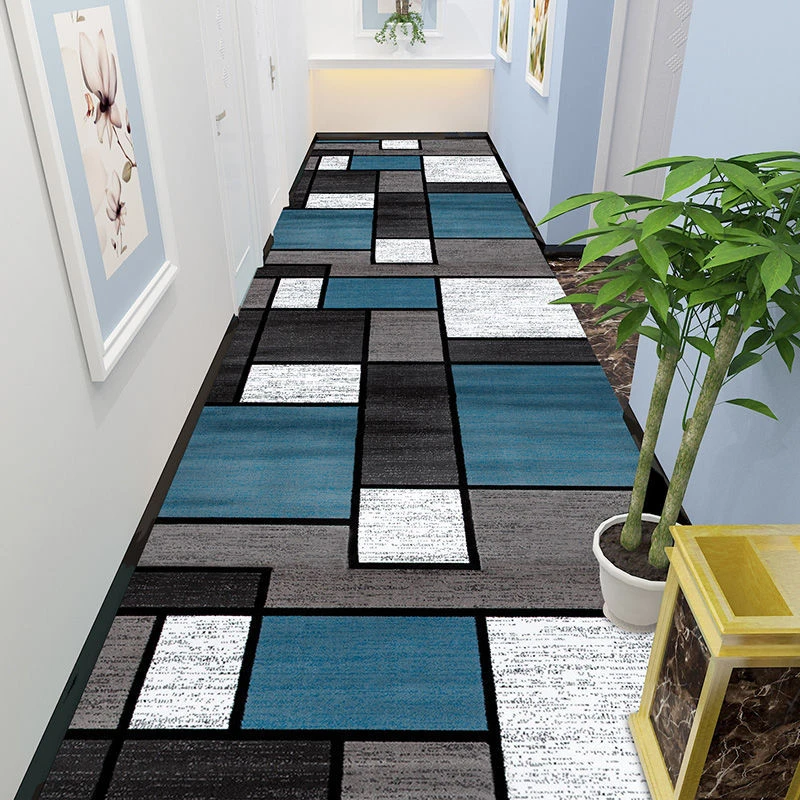 Modern Luxury Hallway Long Rugs Stair Mat Hotel Floor Mats Geometric ...