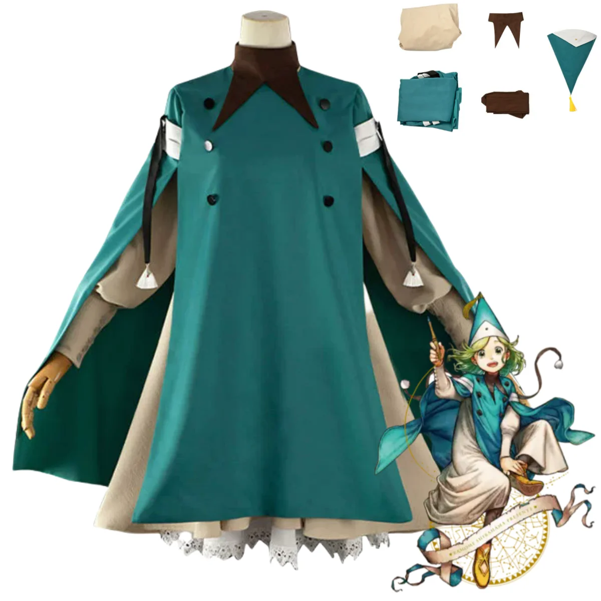 Anime Richeritto Tetia Koko Coco Witch Hat Atelier Cosplay Costume ...