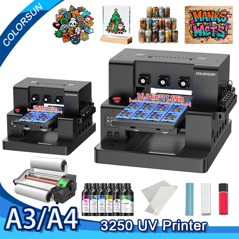 Colorsun UV Printer For Epson L805 Impresora A4 A3 UV Printer Flatbed ...