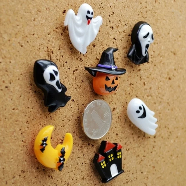 7Db Halloween Push Pins Dekoráció Pumpkin Bat Ghost Thumbtack Rajz Tack ...