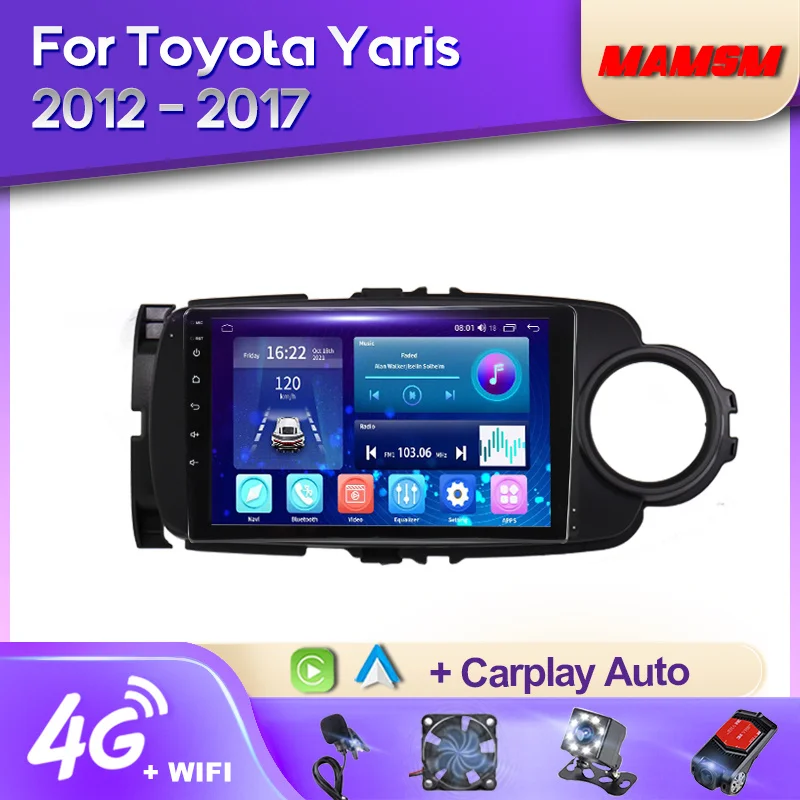 MAMSM-2K-QLED-Android-12-Car-Radio-For-Toyota-Yaris-2012-2017 ...