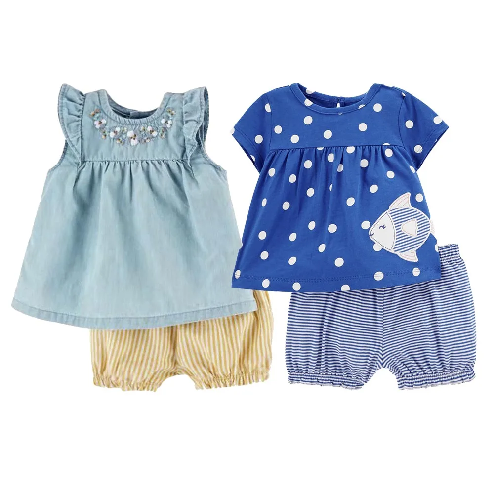 Bebê menina roupas 2 piece infantil conjuntos de bebê recém nascido ...