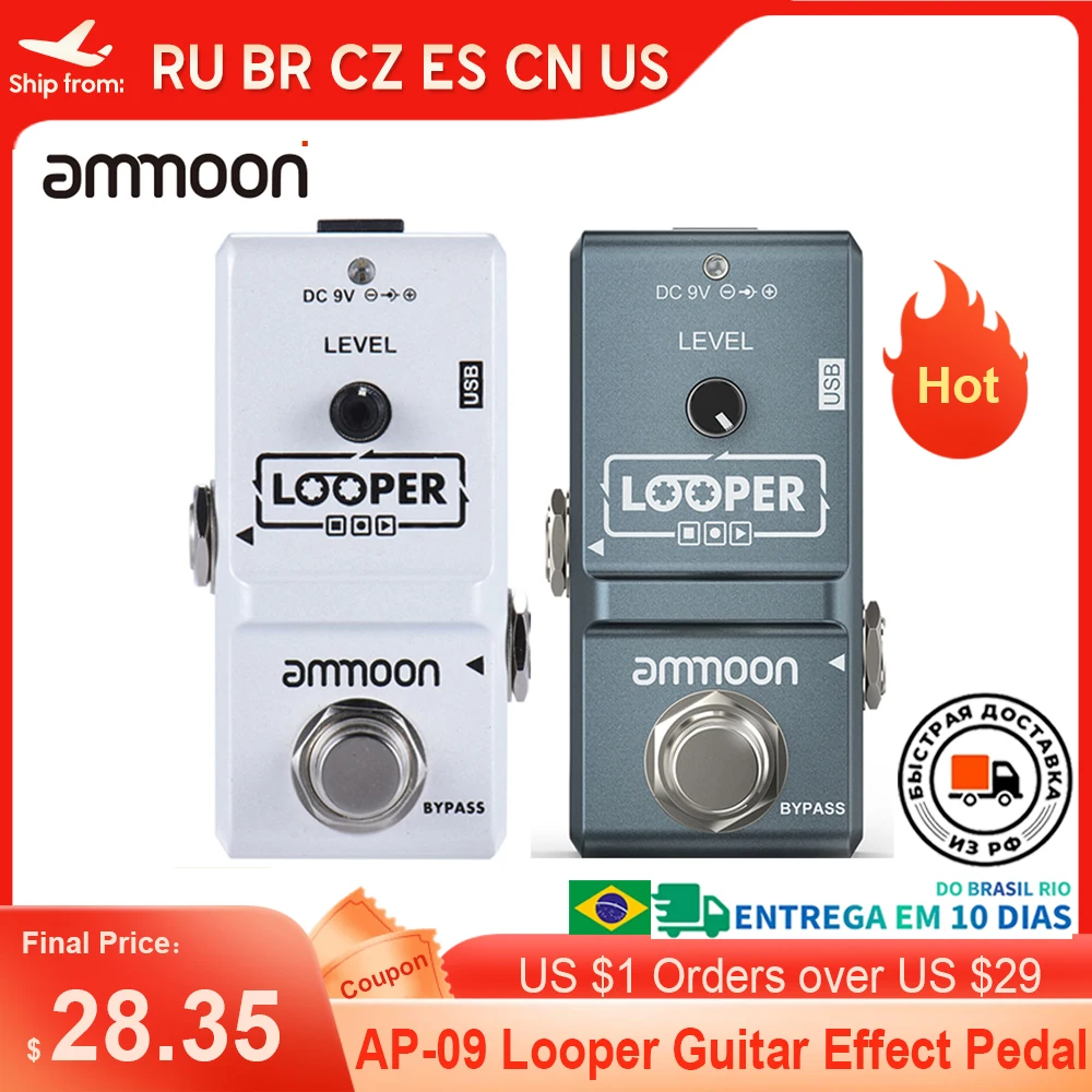 Ammoon-Pedal-de-guitarra-AP-09-Looper-serie-Nano-Loop-efecto-de ...