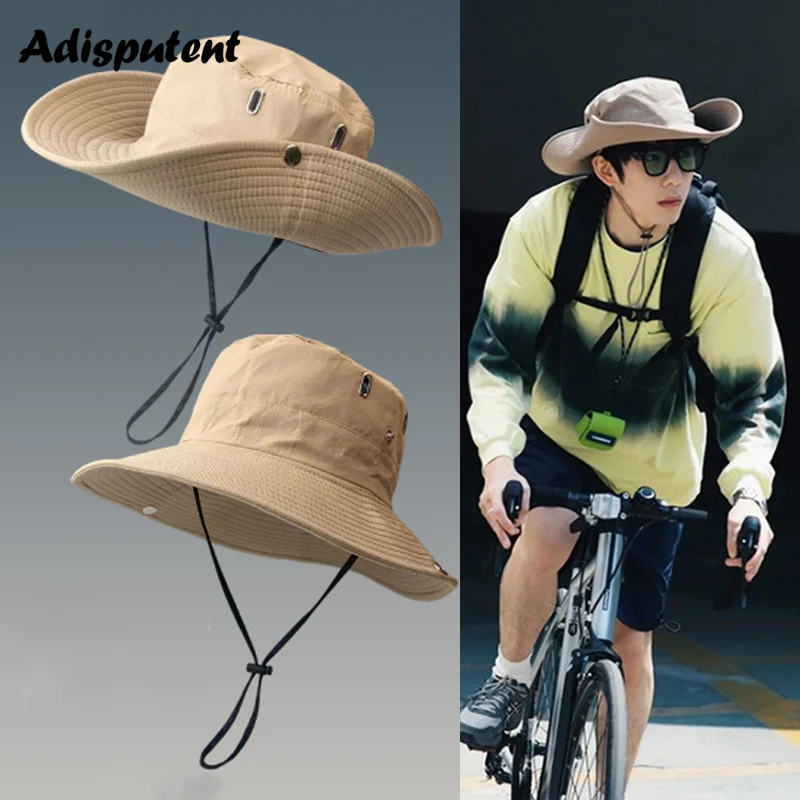 Men-Summer-Bucket-Hat-Outdoor-UV-Protection-Wide-Brim-Panama-Safari ...