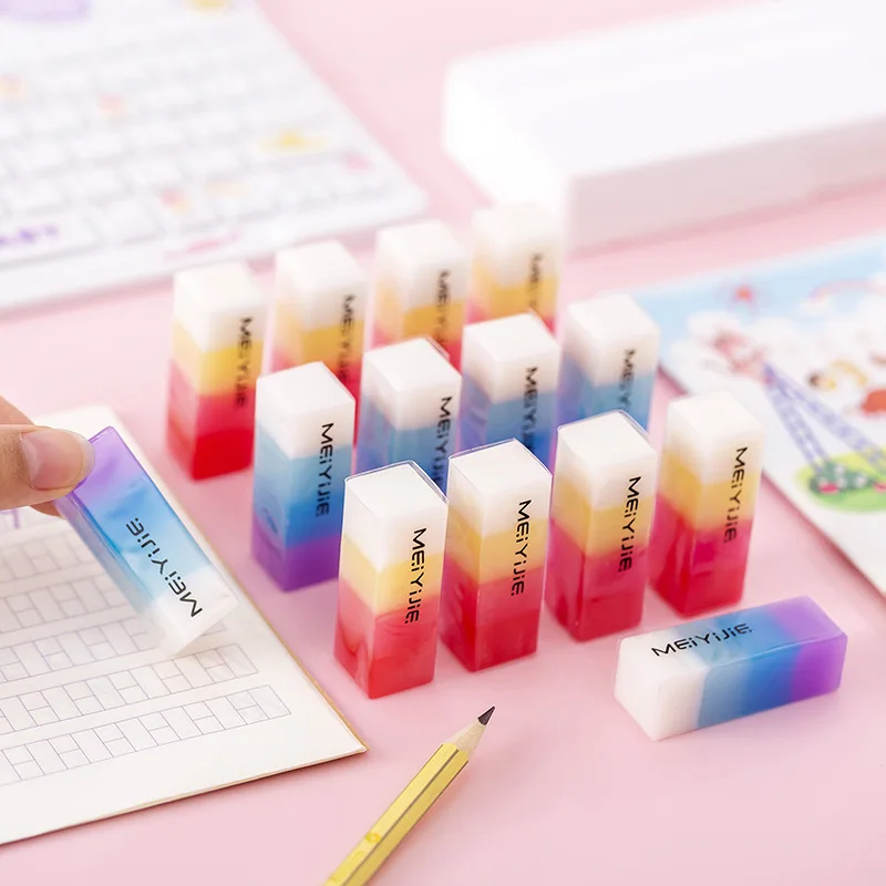 Gradient-Color-Jelly-Square-Student-Eraser-Students-Supplies-Gift ...