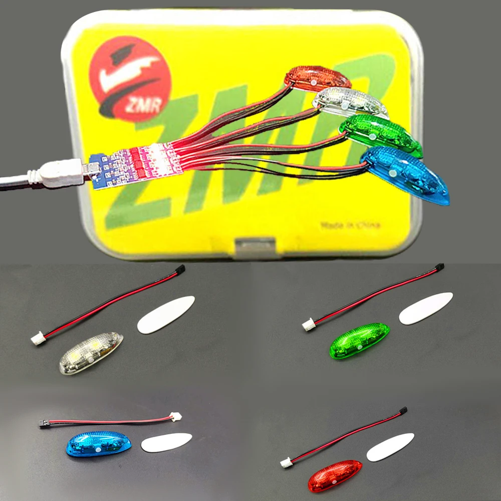 LED lights ZMR Wireless Navigation Light 1S Rechargeable 4 modes for RC ...