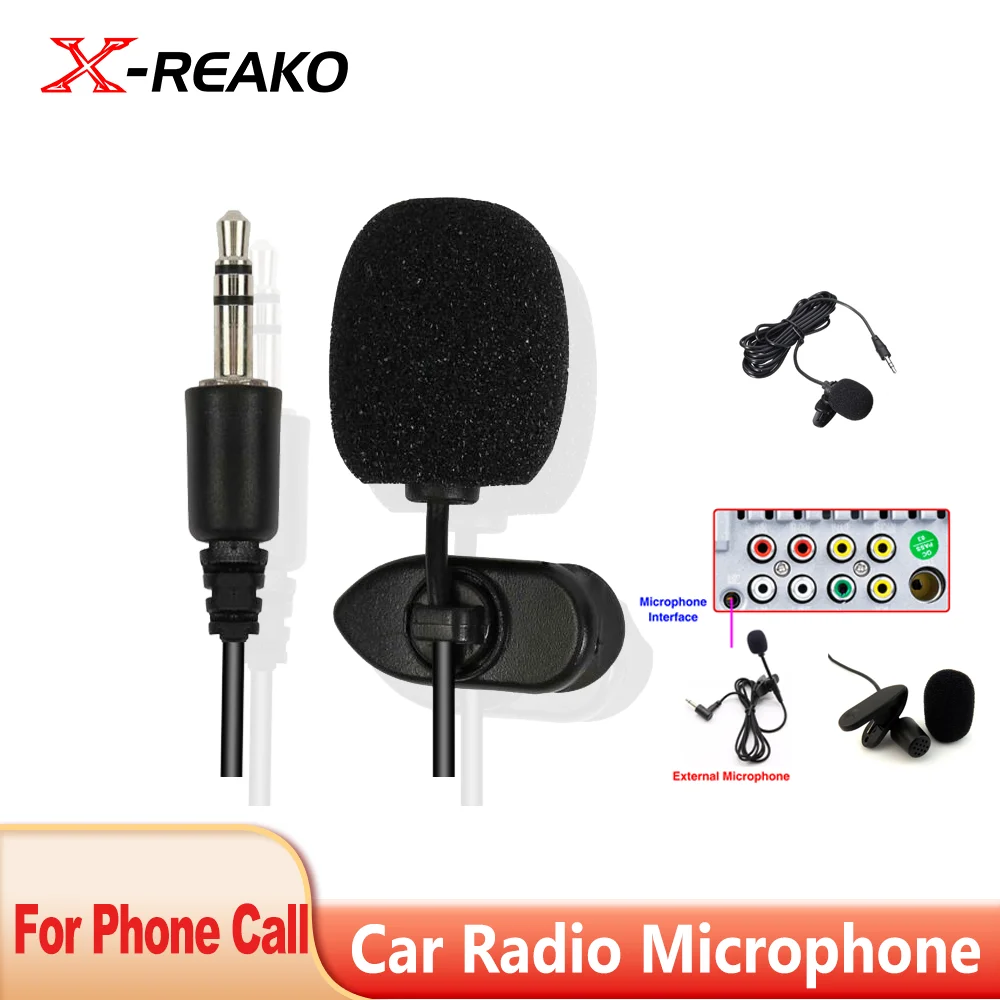 X-REAKO-Car-Radio-Player-Microphone-For-Mobile-Phone-Clip-on-Lapel-for ...