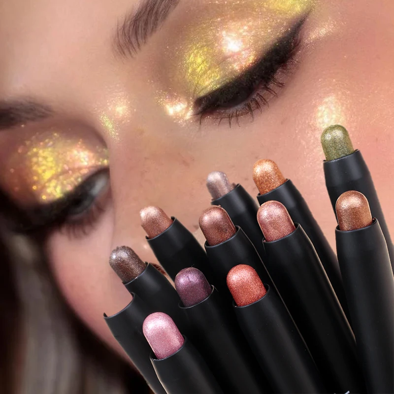 12-Colors-Double-head-Pearlescent-Eyeshadow-Pencil-Long-Lasting-Matte ...