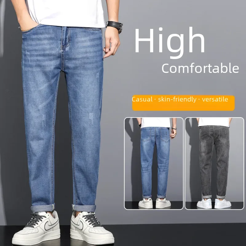 Men-s-Casual-Blue-Jeans-Simple-Design-Four-Seasons-Regular-Slim-Fit ...