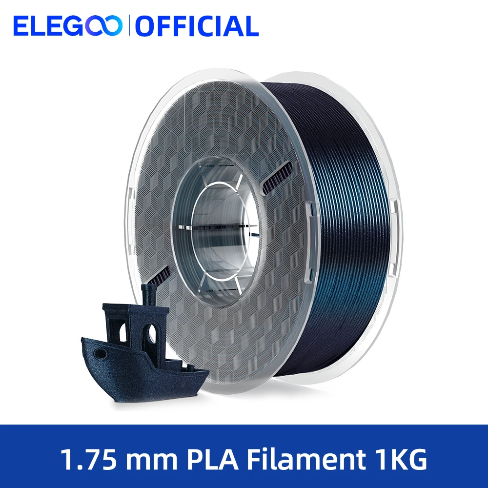 ELEGOO-PLA-Filament-1-75mm-Galaxy-Black-1KG-Shiny-3D-Printer-Filament ...