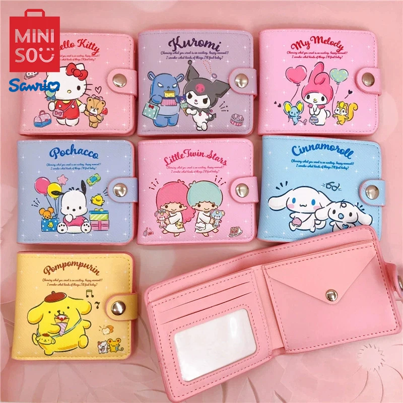MINISO-Sanrio-Wallet-Hello-kitty-Anime-Card-Bag-Cute-Cartoon-Folding ...