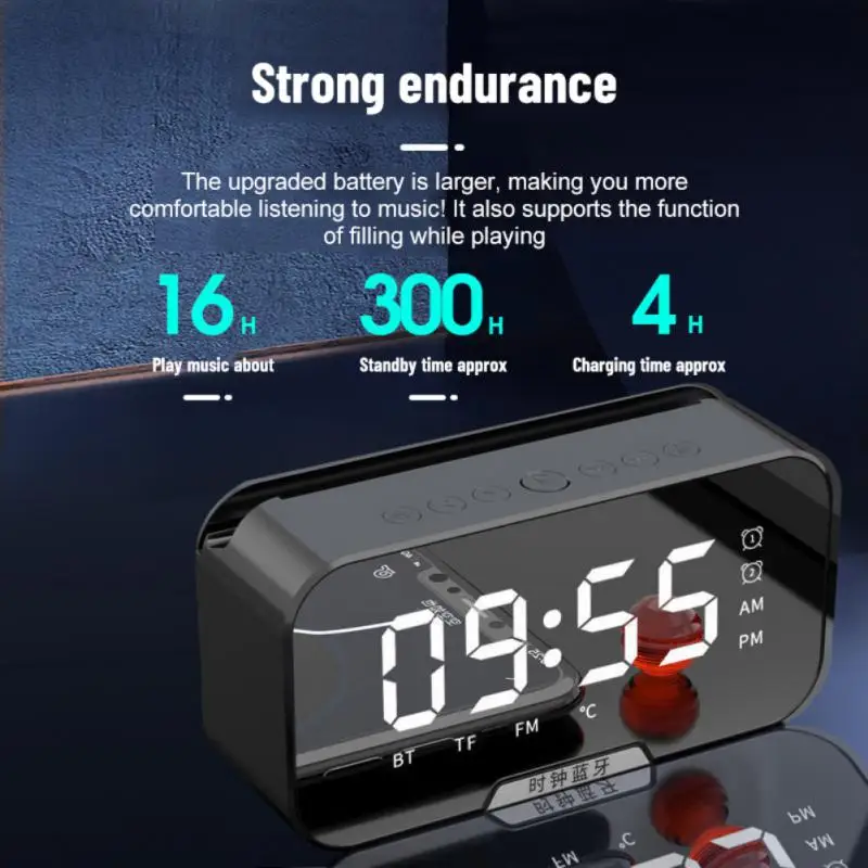 Mini-Speaker-Portable-Card-Mirror-Alarm-Clock-Sound-For-Huawei-Wireless ...