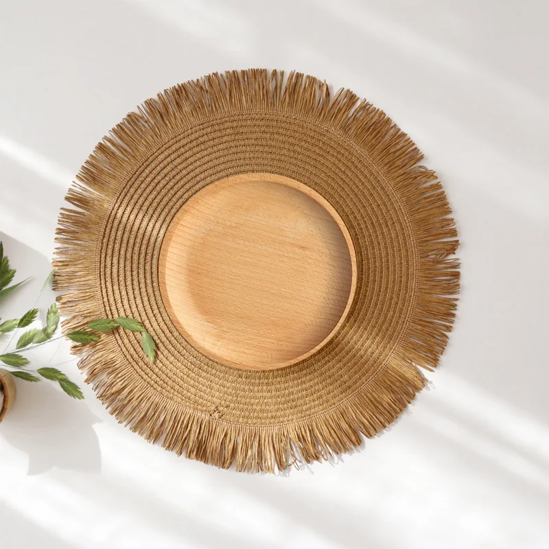 Round-Coasters-Vintage-Tassel-Placemats-Kitchen-Table-Mats-Coffee-Tea ...