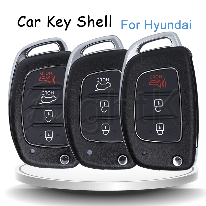 Car Flip Key Fob Shell for Hyundai IX35 IX45 Accent I40 HB20 SANTA FE ...