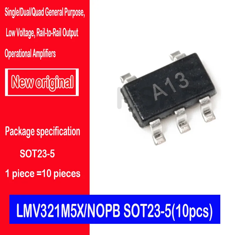 New original spot LMV321M5X/NOPB screen printing A13 low voltage rail to rail output operational ...