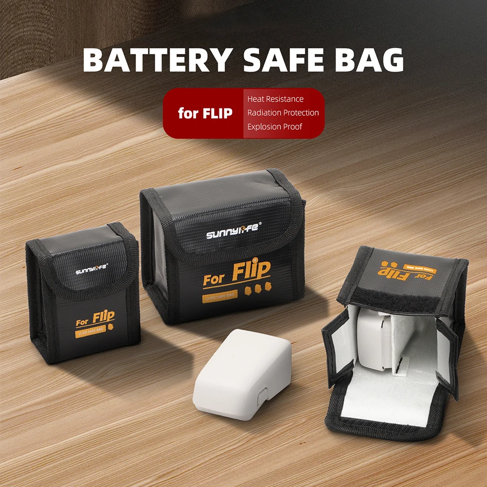For DJI Flip Drone LiPo Battery Safe Explosion-proof Protective Bag ...
