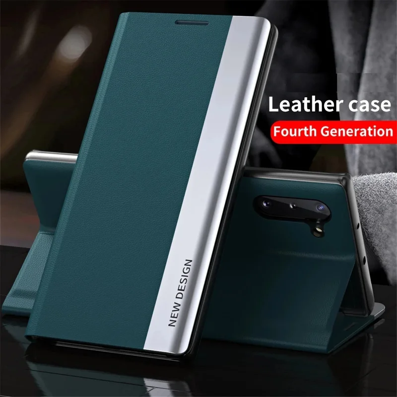 Side-Window-Flip-Bracket-Leather-Case-For-Samsung-S22-S23-S30-S21-Ultra ...