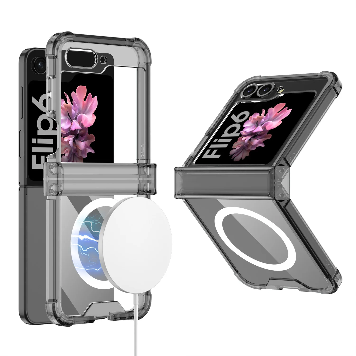 For-Samsung-Galaxy-Z-Flip-6-ZFlip6-Magsafe-Case-Colored-Transparent ...
