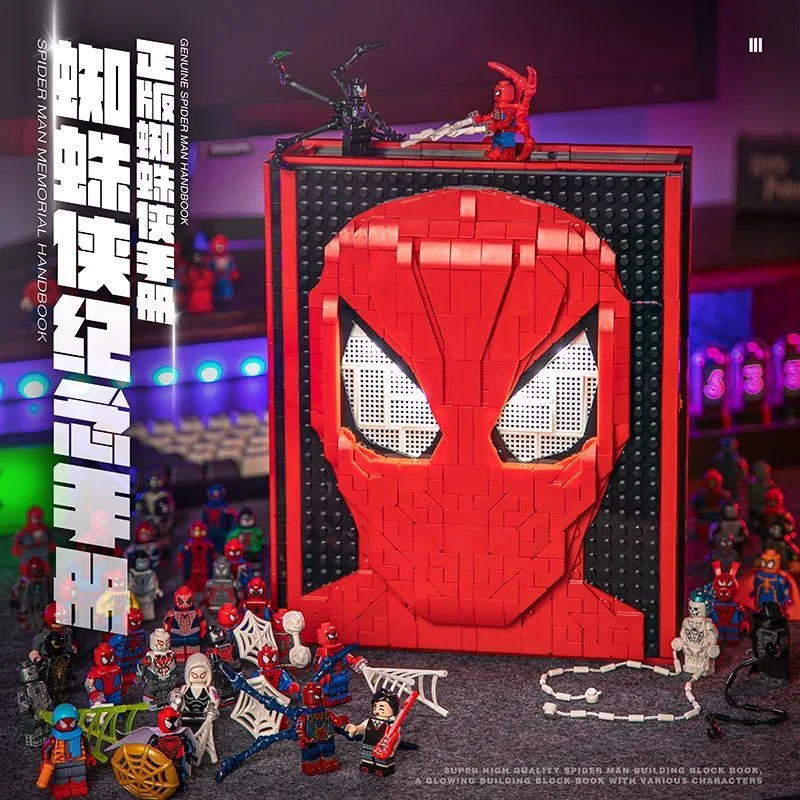 Disney-Miniso-Marvel-Star-Lord-Spiderman-Building-Block-Book-55-Styles ...