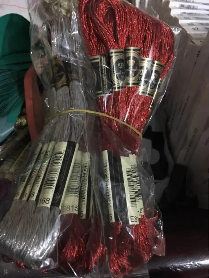 26COLORS-Cross-stitch-gold-and-silver-threads-cross-stitch-embroidery ...