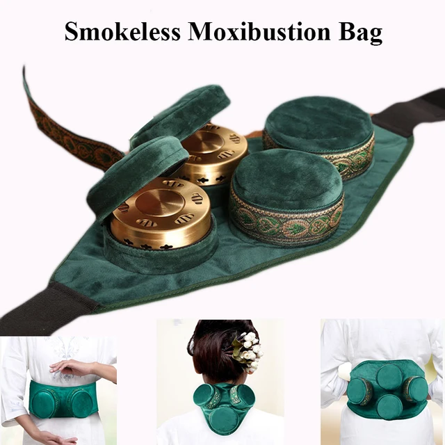 Moxa Moxibustion Táska Réz Doboz Égő Készlet Akupunktúra Roller Tartó Bot Nyak Kar Acupoint ...