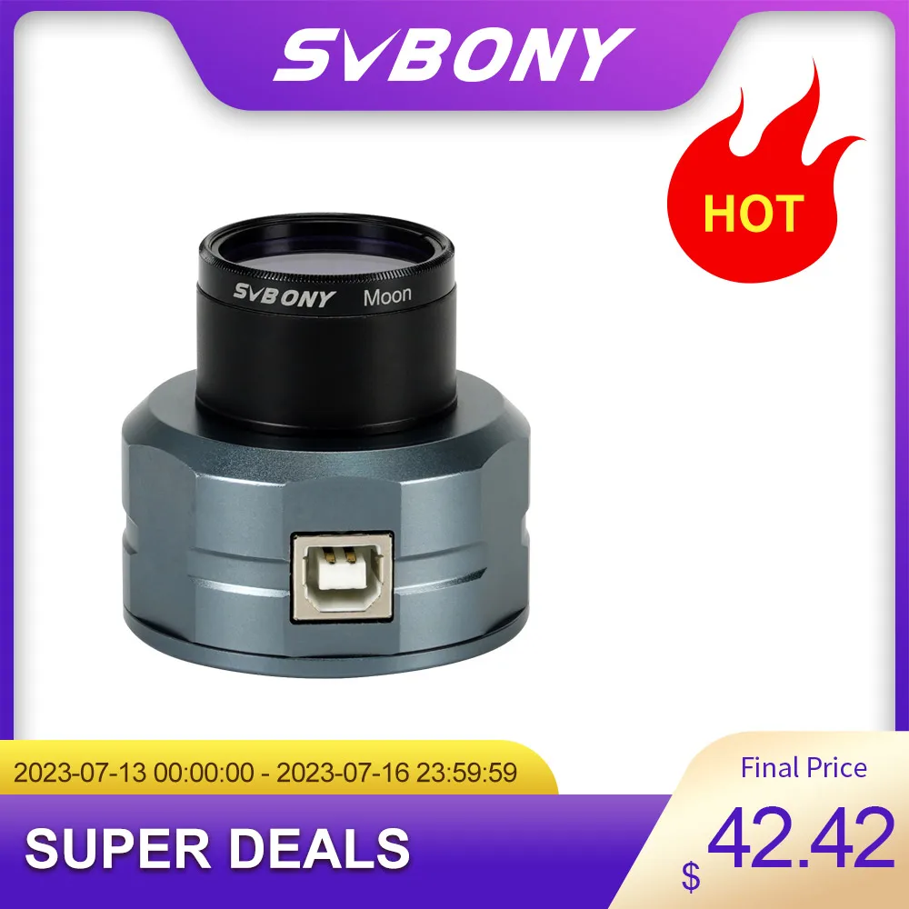 SVBONY Astronomy Planetary Camera 1.25'' CMOS Telescope Camera Digital Eyepiece USB 2.0 for ...
