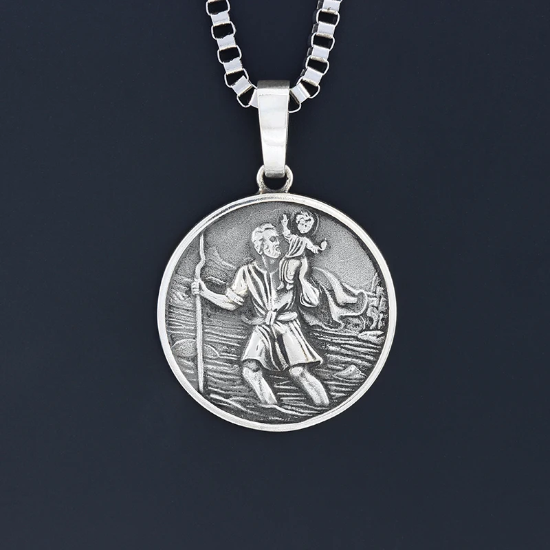 Catholic-Medal-Blessing-From-The-Holy-Father-St-Christopher-Sterling ...