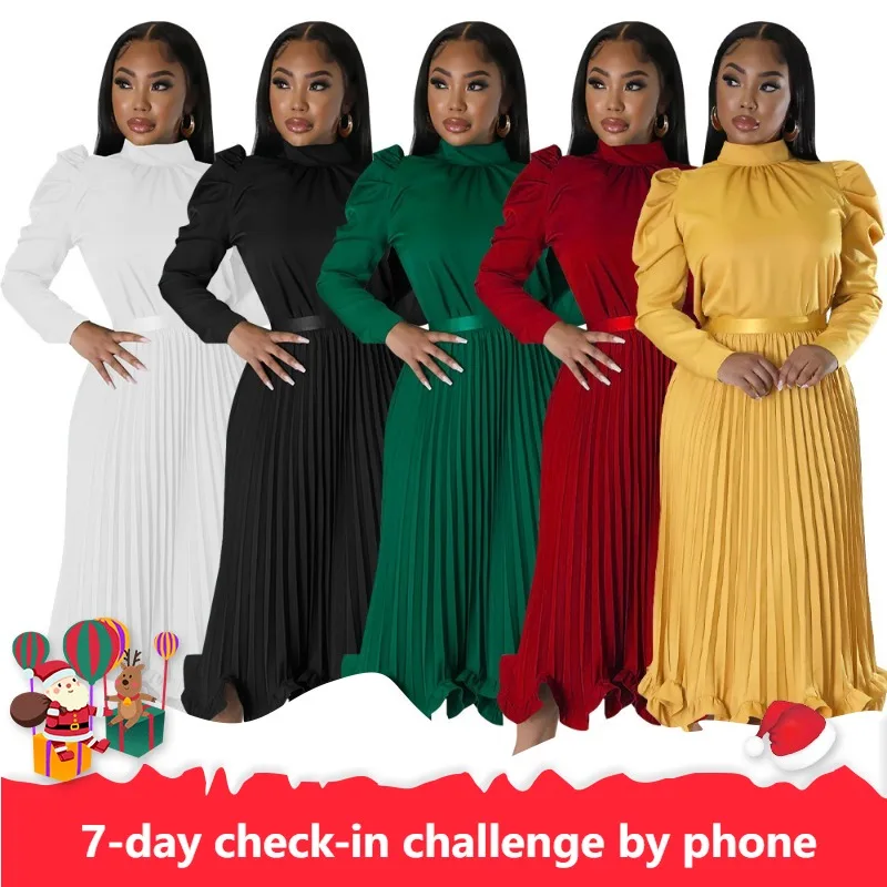 High-Neck-Robe-Two-Piece-Set-Fashion-Plus-Size-Pleated-Evening-Party ...