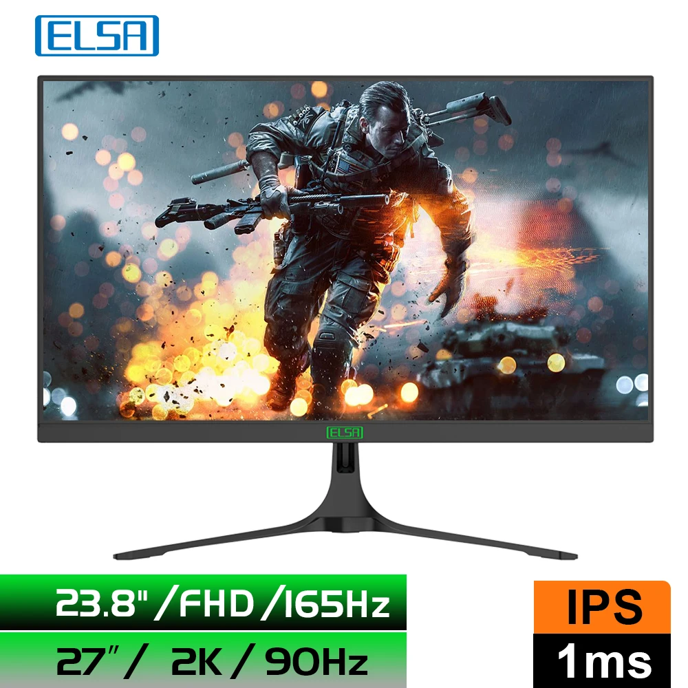 Elsa 24/27 Polegada 2k monitor 90hz desktop pc lcd qhd exibir jogos ...