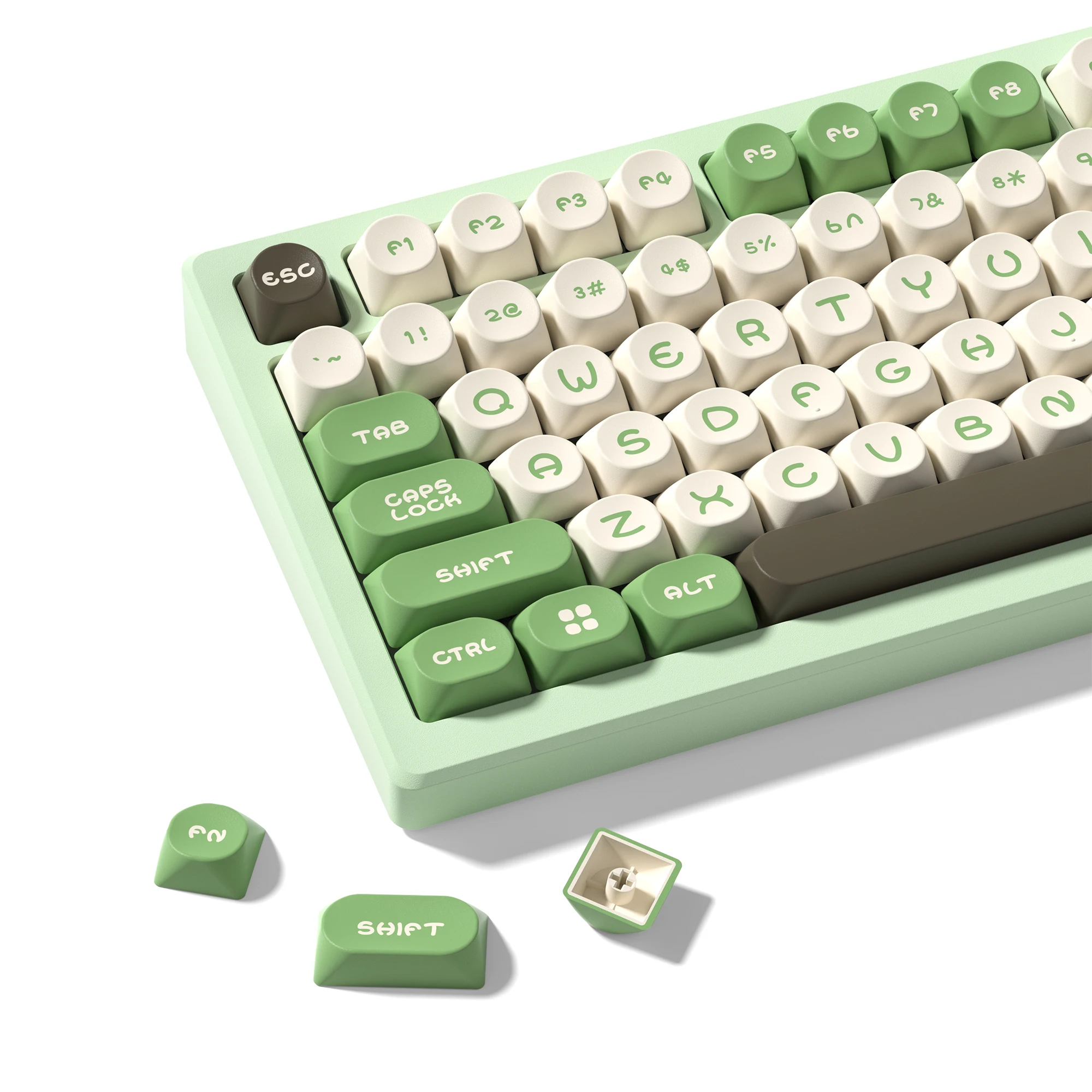 Teclado-personalizado-verde-abacate-Keycaps-Double-Shot-PBT-Keycaps-130 ...