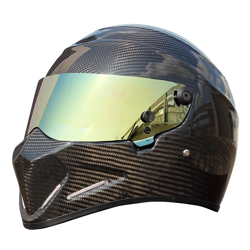 Carbon Fiber Protection Motorcycle Helmets Dot Approved Automobile ...