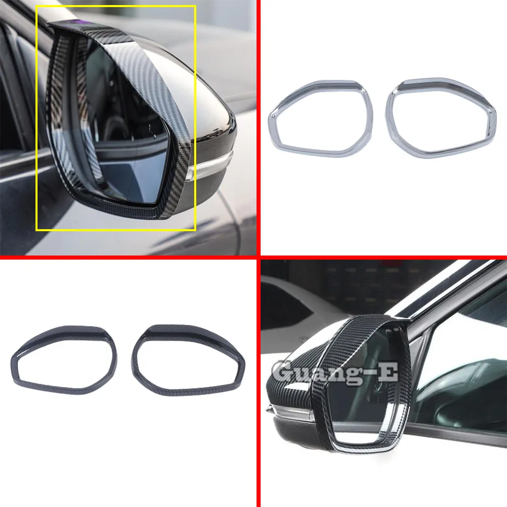 Eyebrow Rear View Side Glass Mirror Trim Frame Rain Shield Sun Visor ...