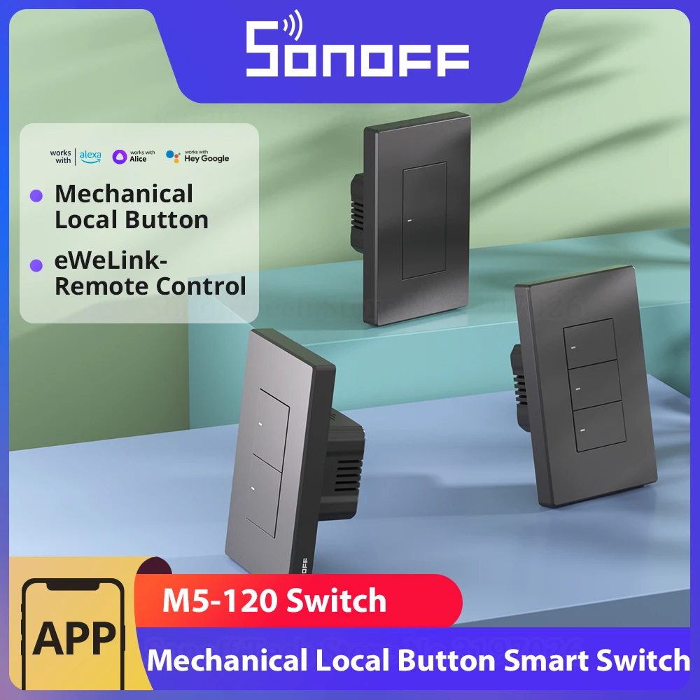 SONOFF-M5-120-US-Smart-WiFi-Wall-Switch-SwitchMan-Mechanical-Local ...