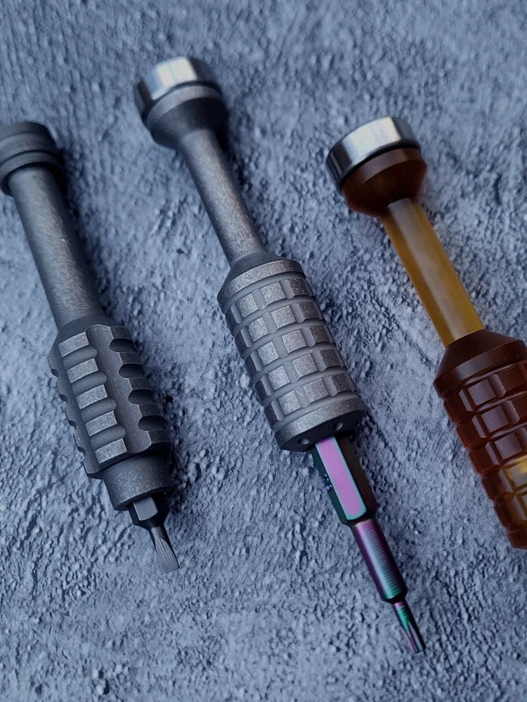 1PC-Two-Materials-Pure-Titanium-PEI-Palm-Change-Screwdriver-Titanium ...