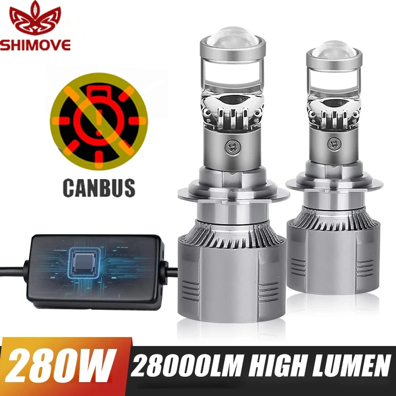 H7-H11-LED-Headlight-Mini-Lens-Projector-H8-H9-H4-9005-HB3-9006-HB4 ...