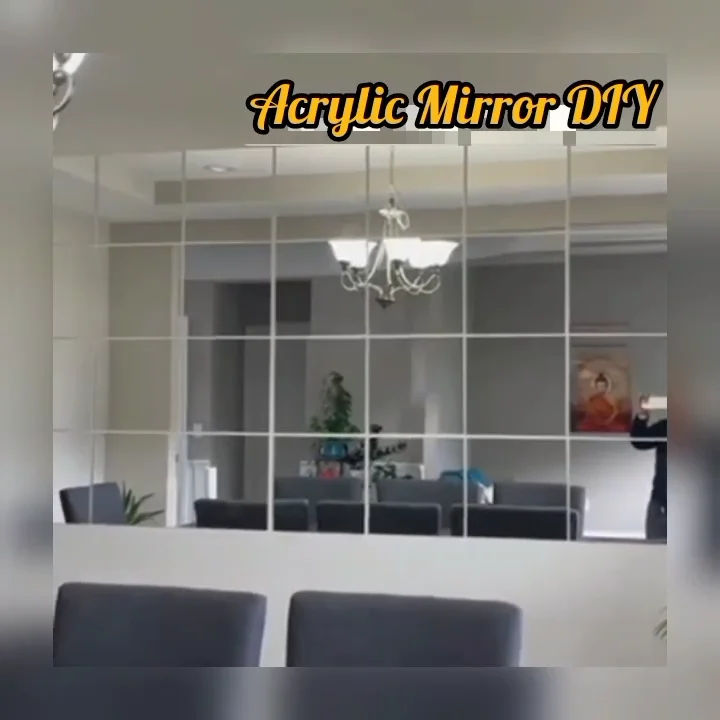 Acrylic Flexible Mirror Sheets 8" x 8" inches ,12 Pack Self Adhesive ...