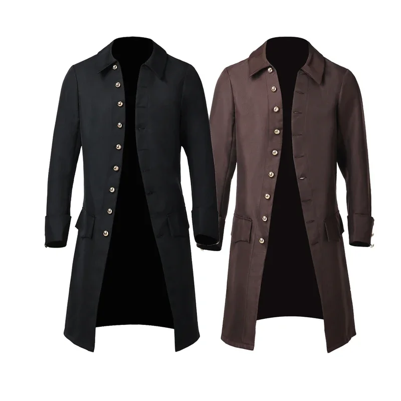 Vintage-Steampunk-Coat-for-Men-Cosplay-Colonial-Medieval-Gothic ...