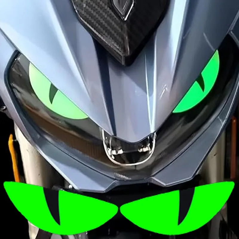 Luminous Devil Eye Sticker Pair Car Motorcycle Electric Vehicle ...