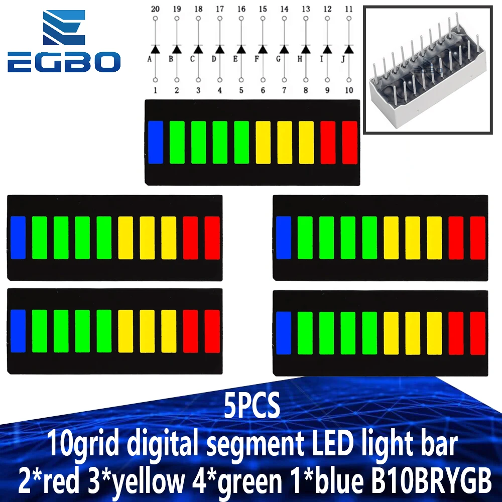 5PCS-EGBO-10grid-digital-segment-LED-light-bar-super-bright-2-red-3 ...