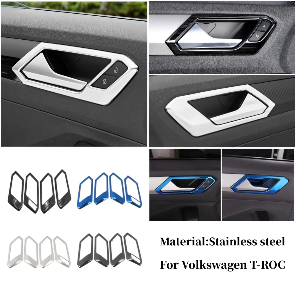 For-Volkswagen-T-Roc-TROC-2017-2022-Stainless-steel-Inside-Door-Handle ...