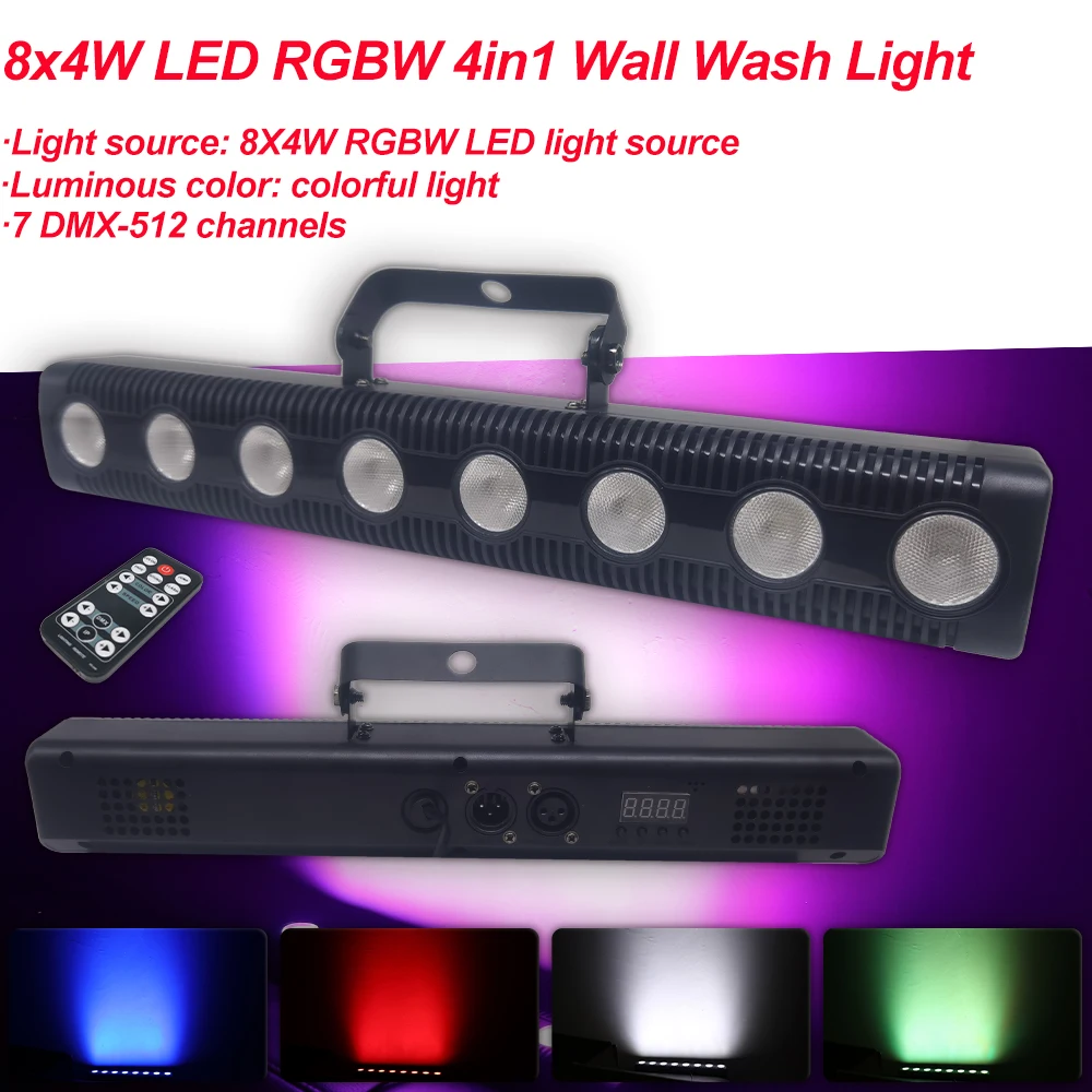 8*4W RGBW 4w1 Led ściany mycia światła DMX listwa Led linia DMX Bar ...