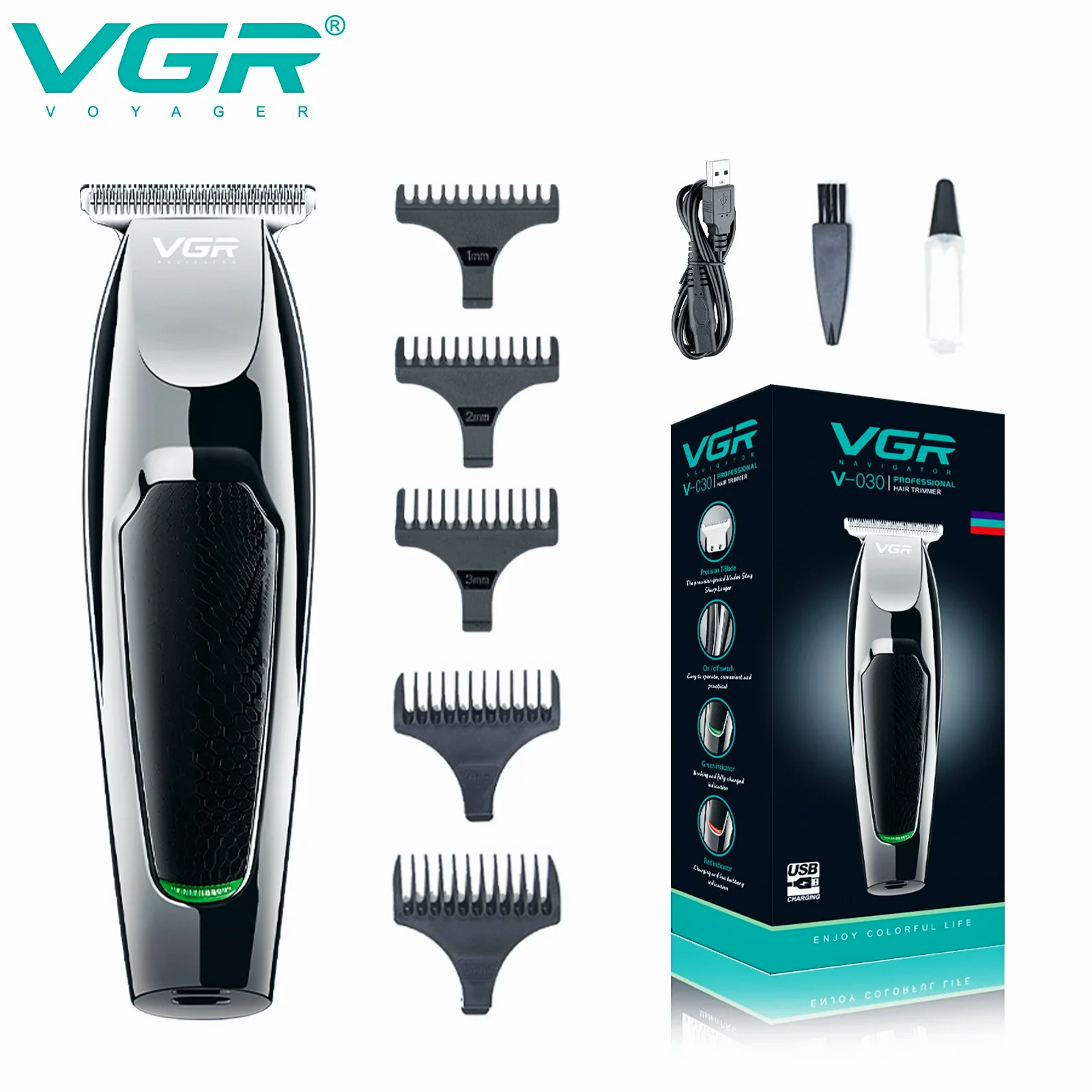 VGR Máquina de corte de cabelo Máquina de cortar cabelo elétrica Máquina de corte de cabelo ...
