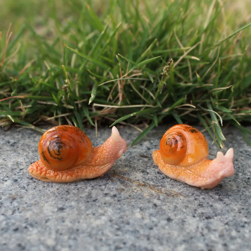 5PCS-Kawaii-Resin-Snails-Artificial-Small-Vivid-Snails-Aquarium ...