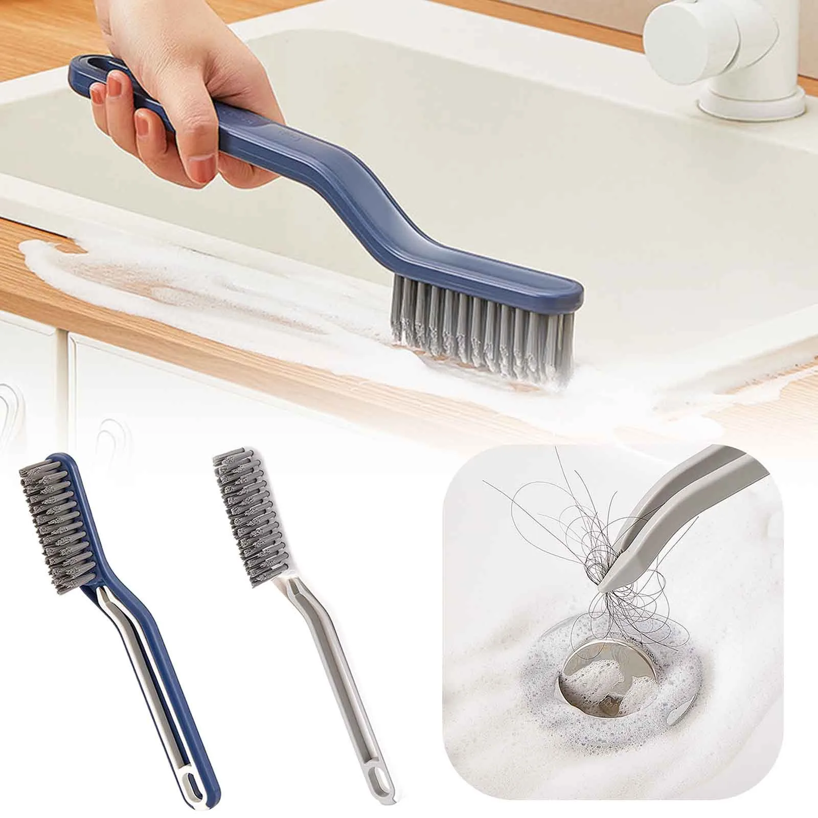 Multifunction Bathroom Cleaning Brush Window Gap Scraping Brush Floor ...