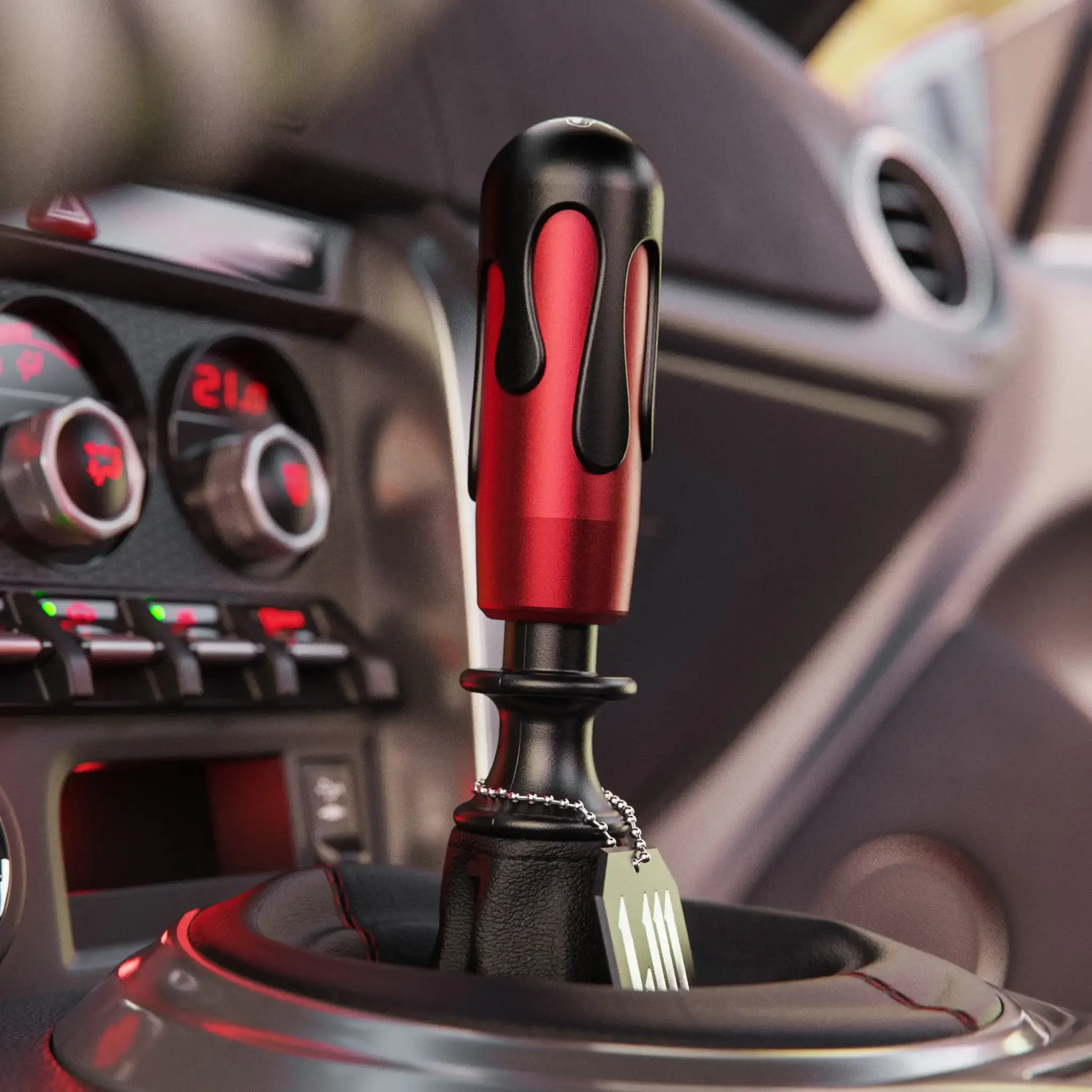 Ice-Cream-Car-Gear-Shift-Knob-Aluminium-Leather-Manual-Transmission ...
