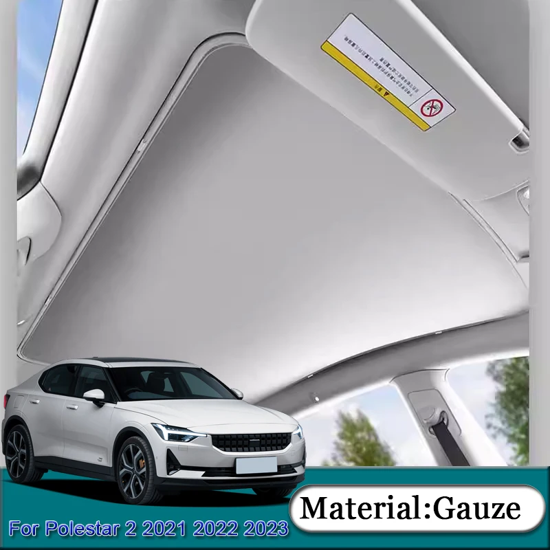 For-Polestar-2-2021-2022-2023-Car-Ice-Cloth-Buckle-Sun-Shades-Glass ...